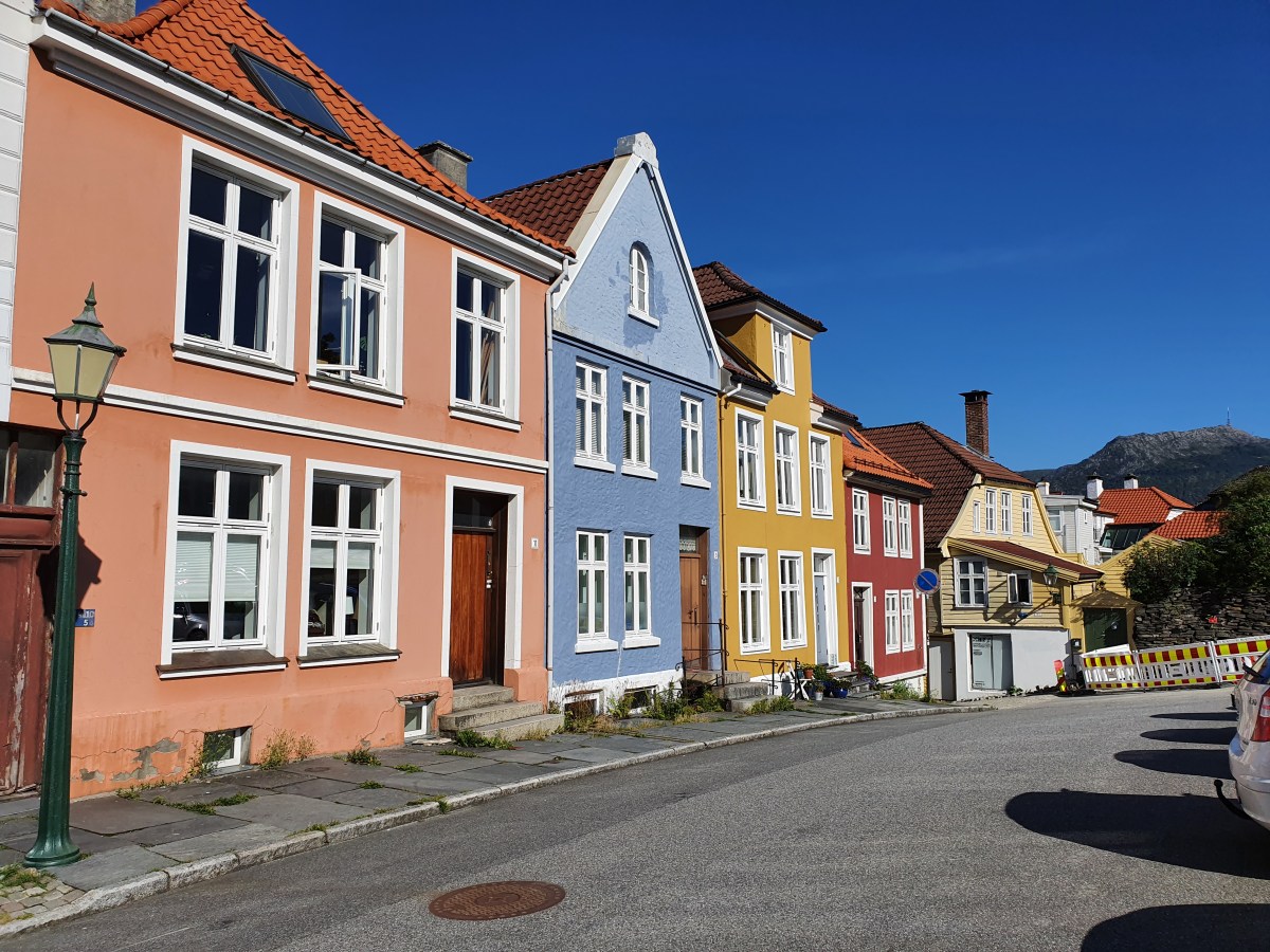 Walking through Nordnes in old Bergen. – The Traveller
