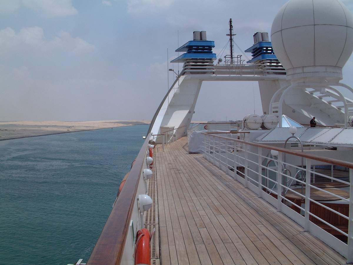 Transit through the Suez Canal. – The Traveller