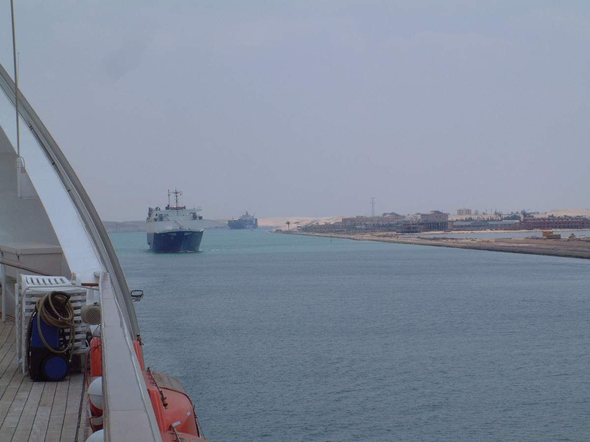 Transit through the Suez Canal. – The Traveller