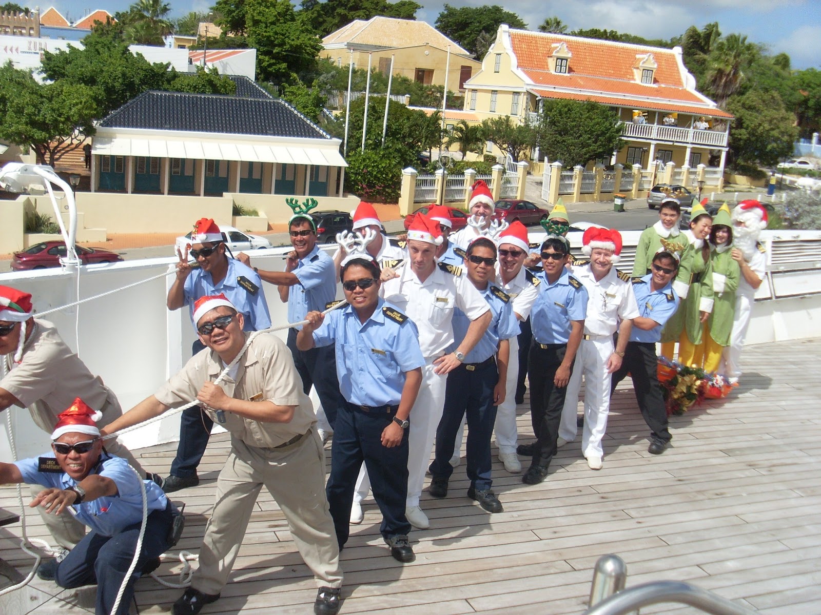 When the ship’s crew celebrate Christmas onboard. – The Traveller